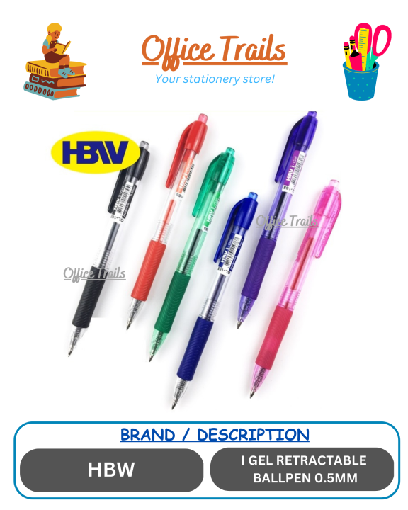 HBW i-Gel Gel Pen Retractable Sold Per Piece | Lazada PH