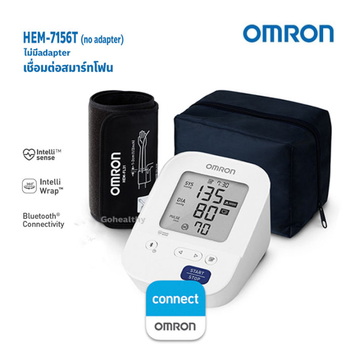 OMRON HEM-7156T, HEM-7156T-A Blood Pressure Monitor Bluetooth เครื่อง ...