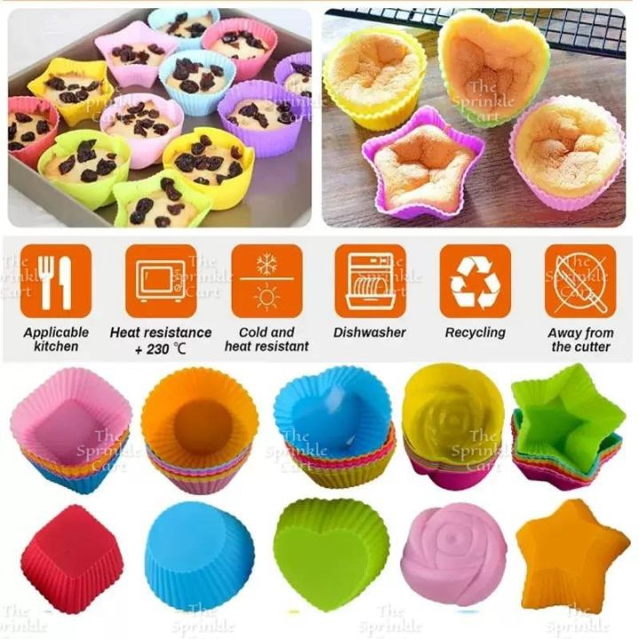 1pc Silicone Cupcake Molder for Baking Silicone Cups Round Shape ...