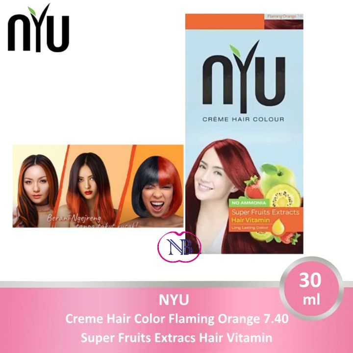 Nyu Creme Hair Color Colour Pewarna Cat Semir Rambut Flaming Orange ...