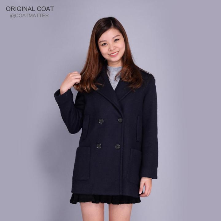 Coatmatter l Original Coat : Navy / โค้ทผ้าวูล | Lazada.co.th