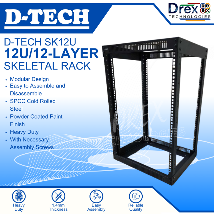 D-TECH 12U/12-Layer Skeletal Rack (Disassembled) | Lazada PH