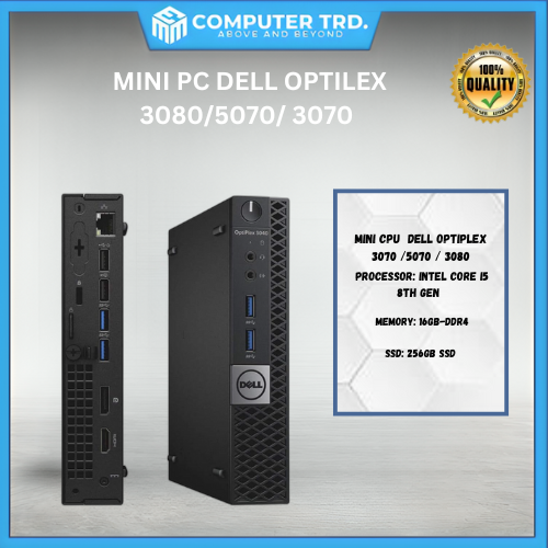 DELL OPTIPLEX MINI Cpu Desktop Intel core i5 8th gen 16gb memory /256gb ...