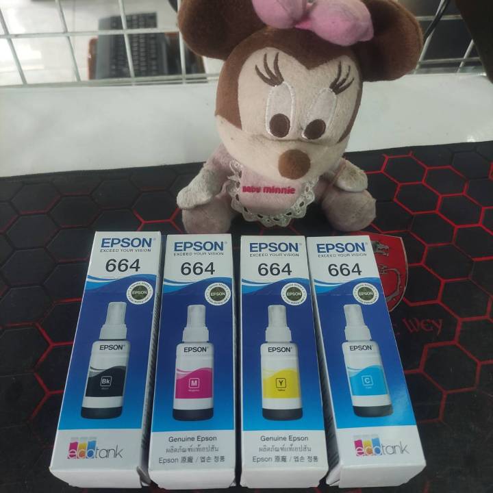 หมึกแท้ Epson 664 ครบชุด ของแท้ ศูนย์ไทย 100% | Lazada.co.th