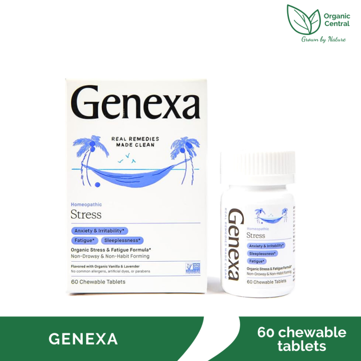 Genexa Organic Stress & Fatigue Formula 60 Chewable Tablets | Lazada PH