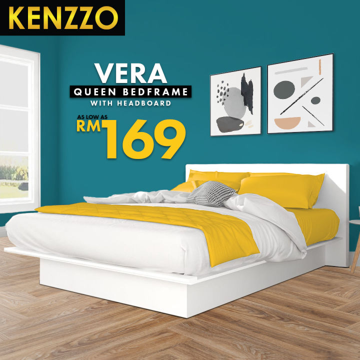 KENZZO VERA SERIES QUEEN BEDFRAME / Queen wooden Bed Frame Japanese Zen ...