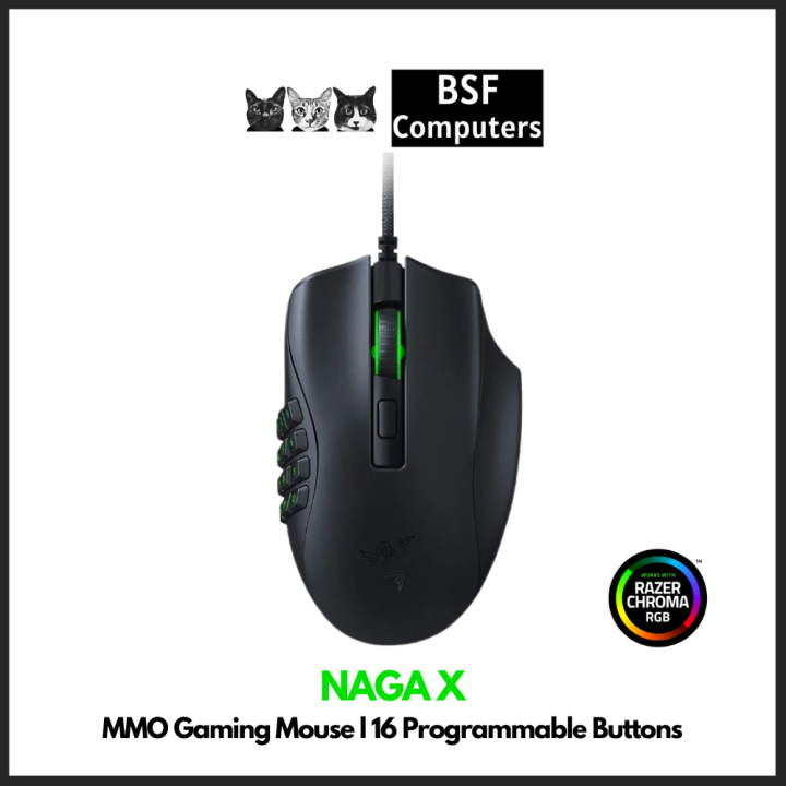 Naga X MMO Gaming Mouse 16 Programmable Buttons | Lazada