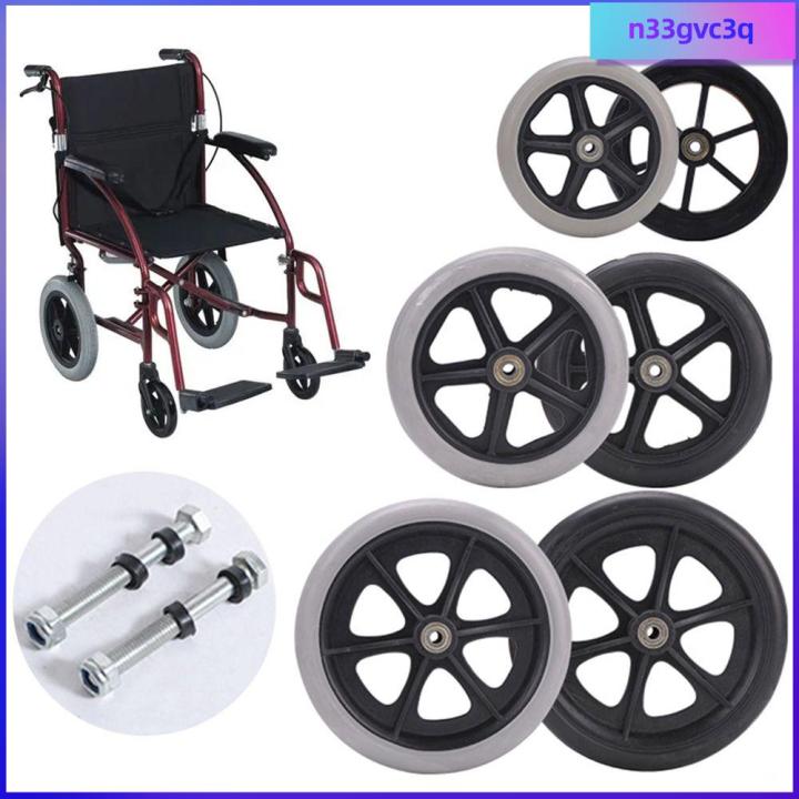 6 inch Wheels Smooth Flexible Heavy Duty Front Castor Solid Tire Wheel ...