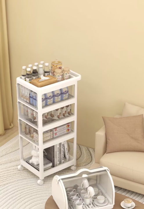 Box Storage Box Pulley Multi-Layer plastic It Can Move Organization ...