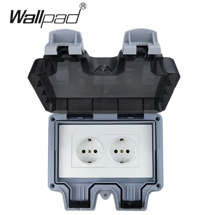 [ ANN Hardware ] Wallpad Waterproof Weatherproof Outdoor 16A Double EU ...