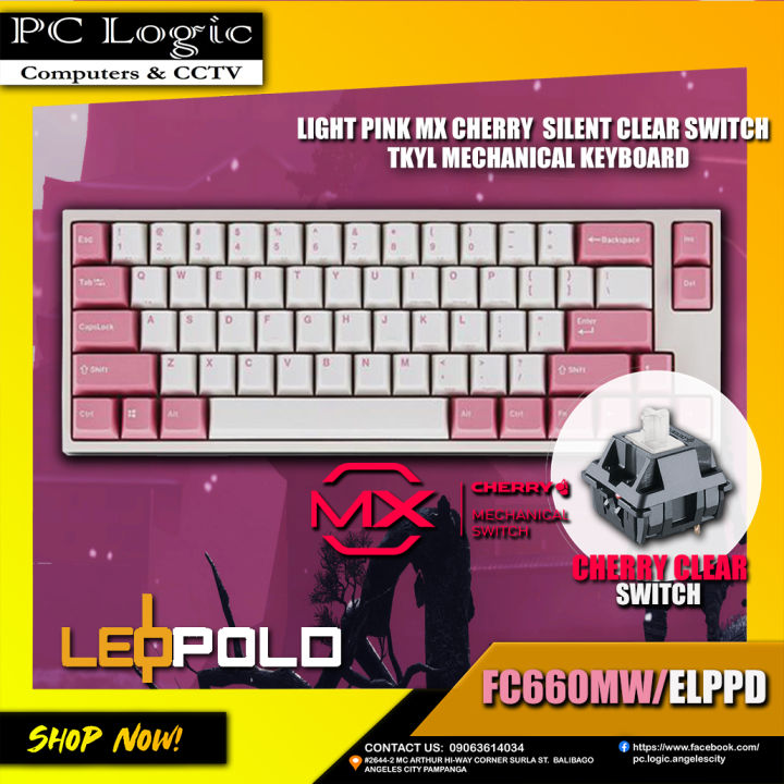 LEOPOLD FC660MW/ELPPD LIGHT PINK MX CHERRY CLEAR SWITCH I TKYL MINI ...