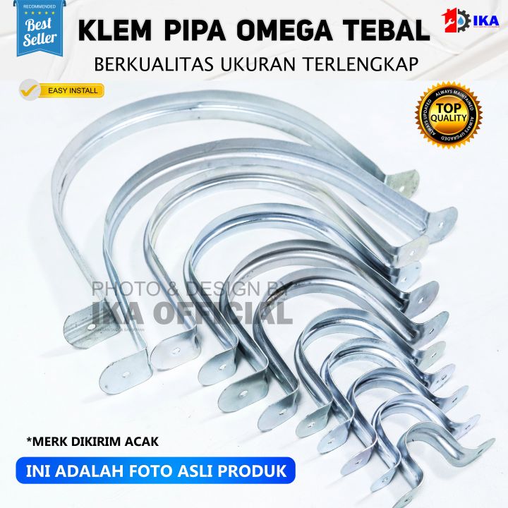 KLEM OMEGA 2" 2 1/2" 3" 4" CLAMPS OMEGA GALVANIS Klem Pipa Paralon ...