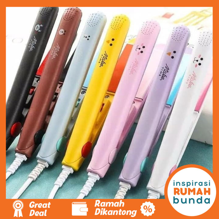 Catokan Mini Alat Catok Rambut Kimier 2 in 1 Karakter Lurus Keriting ...