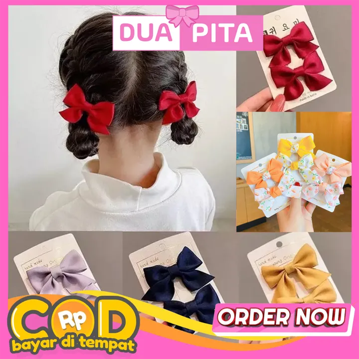 Duapita Jepit Rambut 2Pcs Pasangan Anak Perempuan Jepit Model Pita ...