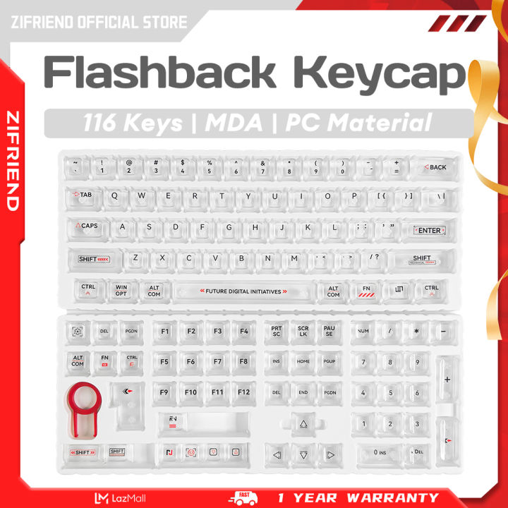 ZIFRIEND 116 Keys Flashback Keycap MDA Height PC Keycap Mechanical ...
