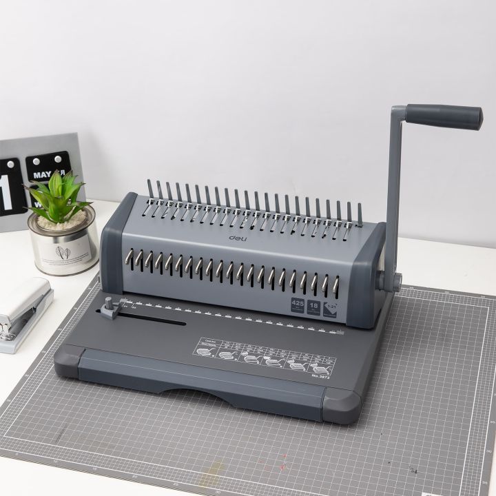 Deli Book Binding Machine Set 21 Hole Comb Binding Machine A3 A4 ...