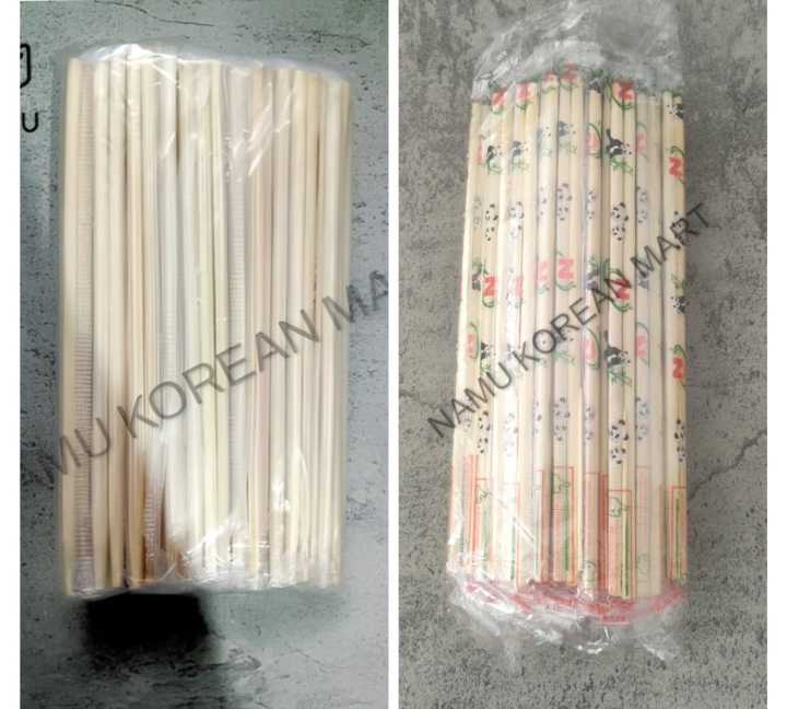 Sumpit Kayu Bambu isi 100 Pcs (50pasang) / Alat Makan Kayu / Sumpit ...