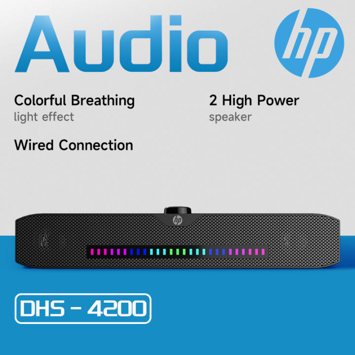 HP PC Soundbar - Dual Channel 9D Stereo Effect Voice Controlled LED ...