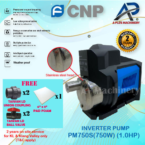 CNP Inverter Water Booster Pump PM750S (1.0HP) (adjustable pressure ...