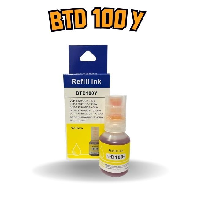 หมึกเติม BROTHER D100 Refill Ink D100 (BK/C/M/Y) สำหรับ DCP-T230 T430W ...