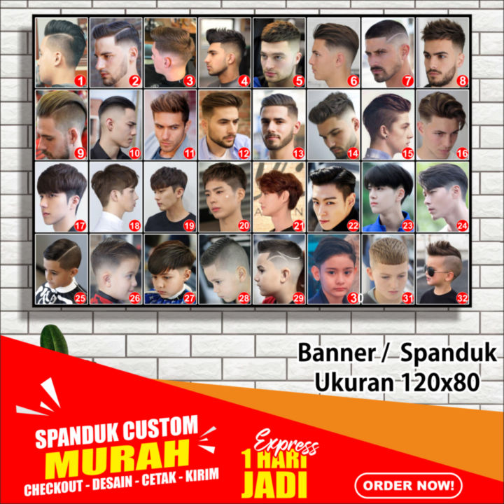 Banner MODEL RAMBUT, Spanduk BARBERSHOP PANGKAS RAMBUT MODEL RAMBUT ...