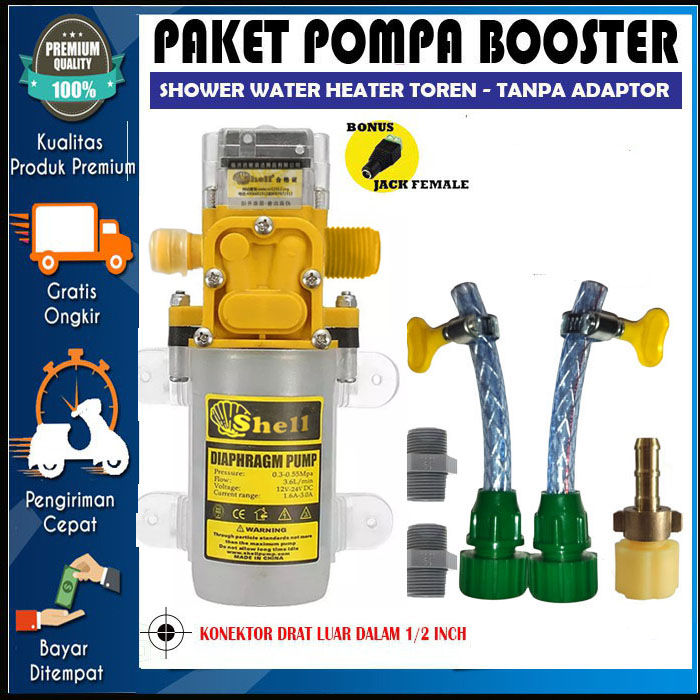 Paket Pompa Booster Toren Shower Water Heater Bertekanan Tinggi ...