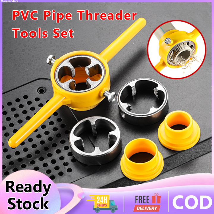 PVC Pipe Threader Tools Set 1/2 3/4 1 Inch PVC Pipe Thread Manufacturing Mold Pipe Fittings ...