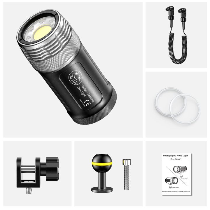 Seafrogs MK-01 MK-02 Professional Diving Flashlight Underwater Diving ...