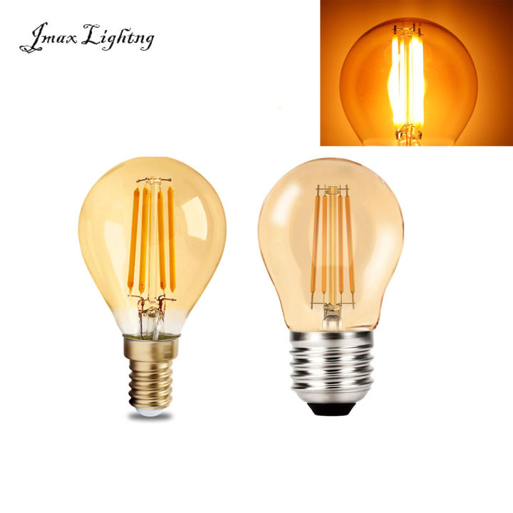 Jmax Vitange E14 E27 LED Edison Bulbs 2W 4W 6W LED Filament Bulb G45 ...
