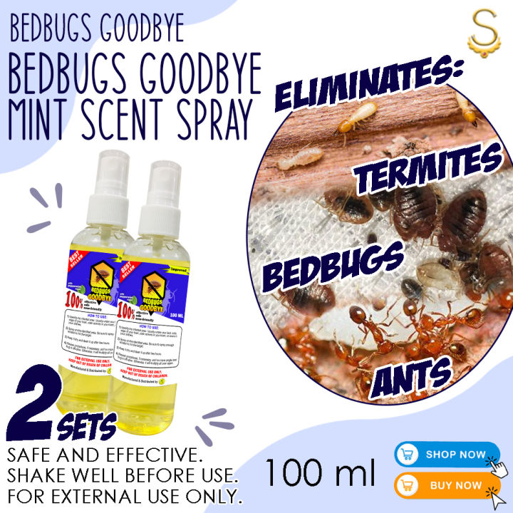 Bedbugs Goodbye Spray 100ml ( Set of 2 ) Natural Bedbugs Killer ...