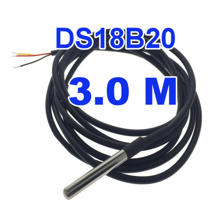 3m DS18B20 (One Wire Waterproof(กันน้ำ) Temperature Sensor) สายยาว 3 เมตร | Lazada.co.th