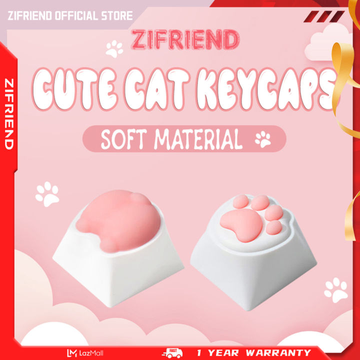 ZIFRIEND 1/4 PCS Cat Claw Theme Keycaps Single Silicone Mechanical ...