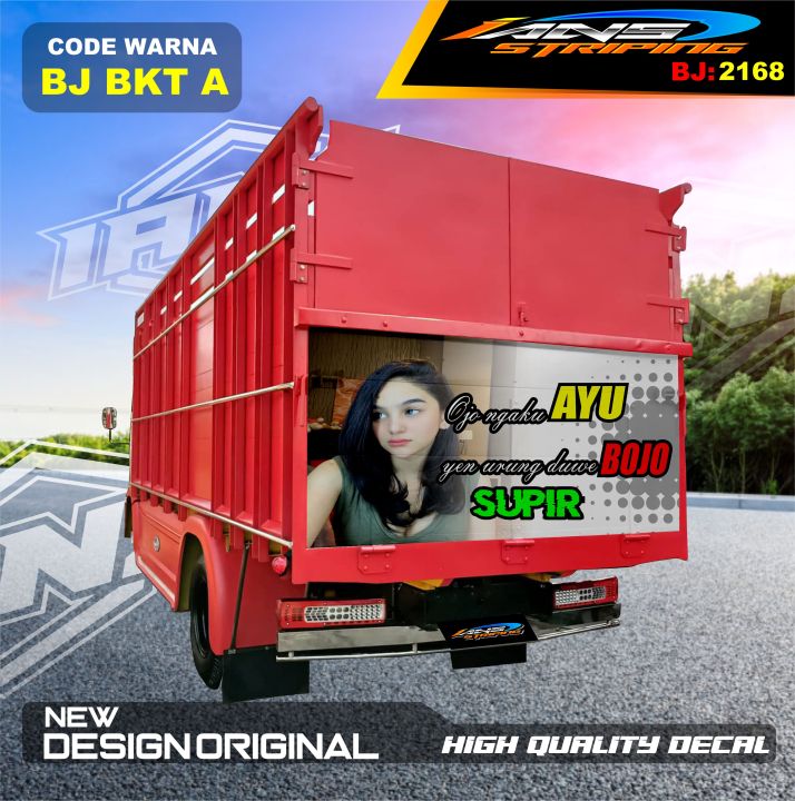 STICKER BAK BELAKANG TRUK FUSO / STIKER DECAL PINTU BELAKANG TRUK ...