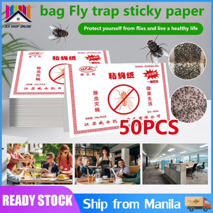 [Original 24 hours delivery]50pcs/bag Fly trap sticky paper Fruit Flies ...