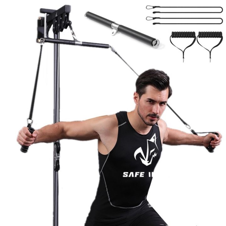 Fitness Biceps Triceps Back Blaster Rope LAT Pull Down Bar Cable ...
