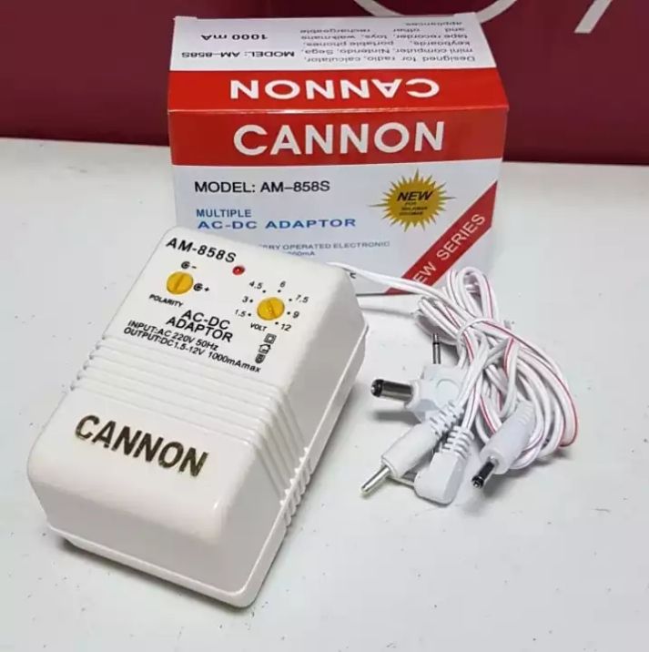 Multiple. Adaptor Adjustable Cannon AM-858S 1000 mAh AC-DC 3-12V ...