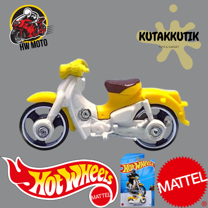 Hotwheels Motor Bebek Honda Super Cub Kuning Lot Q 2023 HW Moto ...
