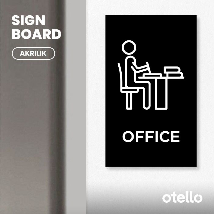 Terlaris Office Sign Board Akrilik Print Papan Petunjuk Signage Ruangan ...