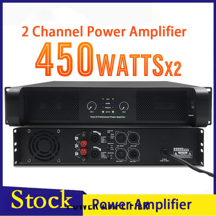 2 Channel Power Amplifier 650 Watts X2 Class H Amp High Stability Pre ...
