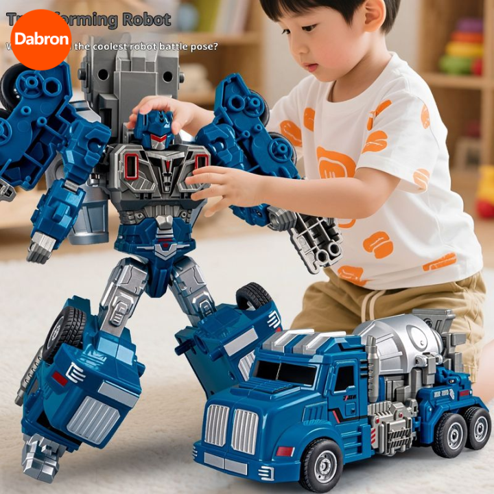 Dabron Transforming Construction Truck Robot Toy with Inertia Movement ...