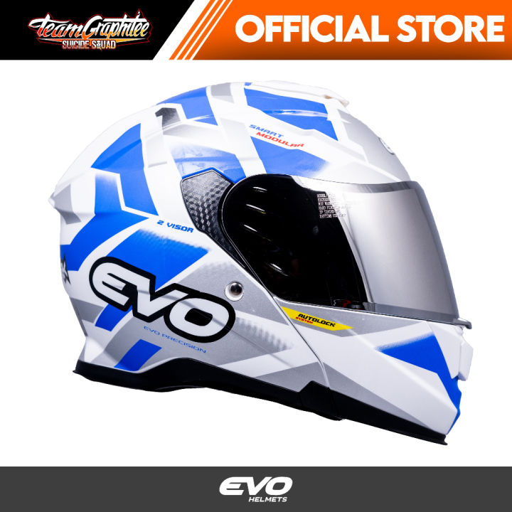 EVO HELMET VXR5000 BERSERK Modular dual visor w/ free clear lens ...