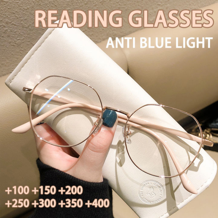Fashion Reading Glasses for Women Men's Anti Blue Light Presbyopic ...
