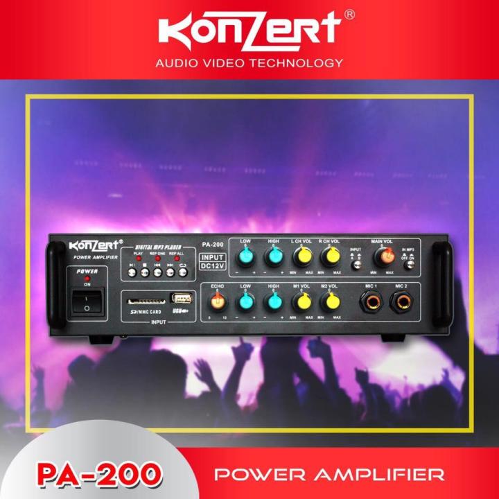 Original 2024 Konzert PA-200+ / PA-250+ Powered Amplifier 250W x 2 PA ...