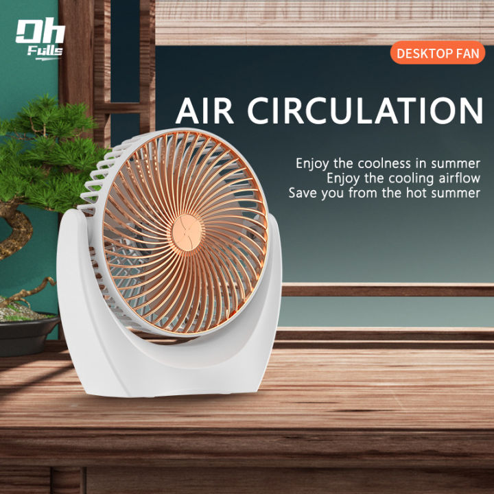 Ohfulls Mini Tabletop Fan Quiet Portable USB Desktop Fan For School Air ...