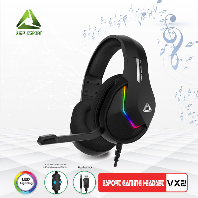 Tai nghe chụp tai có mic đàm thoại Gaming/Học online Headphone ESPORTai ...