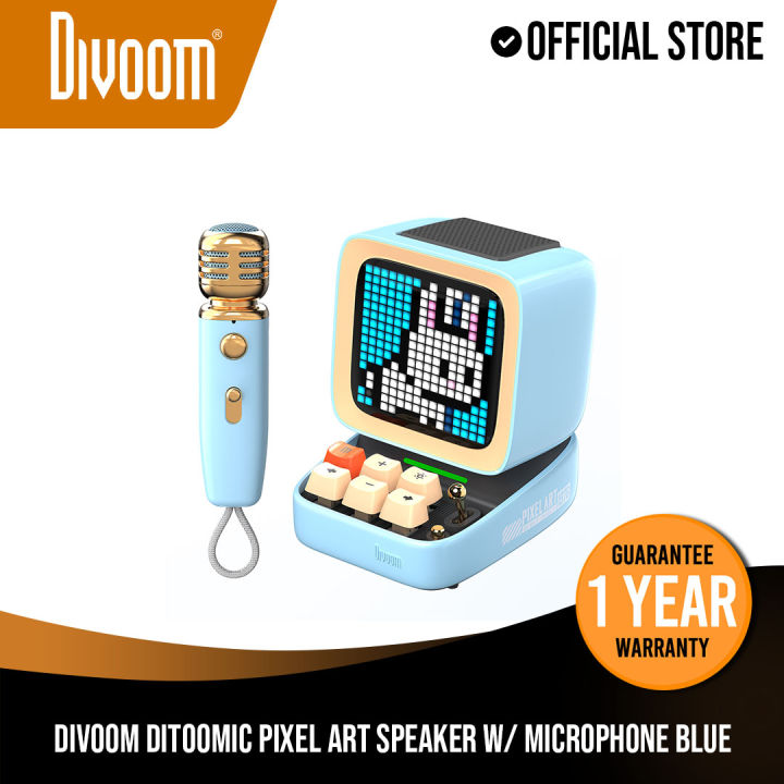 Divoom DitooMic Pixel Art Speaker w/ Microphone Blue | Lazada PH
