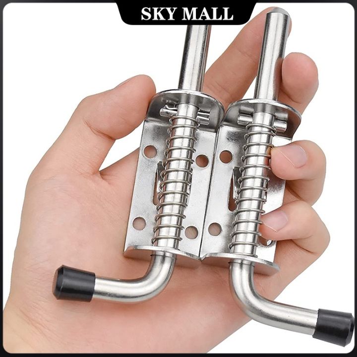 Heavy Duty Spring Latch Lock 128*10mm Barrel Bolt Lock Spring Loaded ...