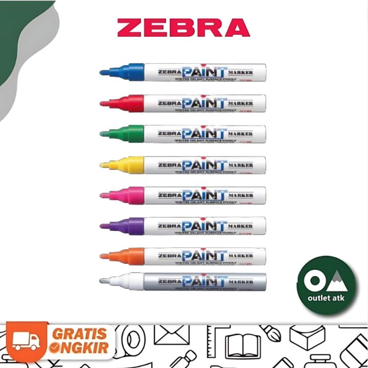 Zebra Paint Permanent Marker Medium Tip - Spidol Warna | Lazada Indonesia