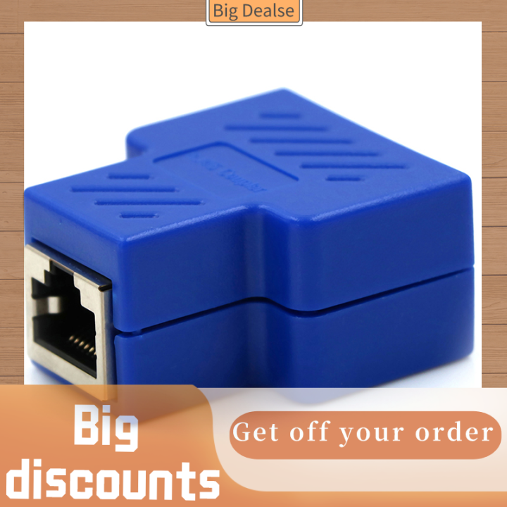 💖Big Dealse RJ45 Splitter Adapter Dual LAN Ethernet Socket Network ...