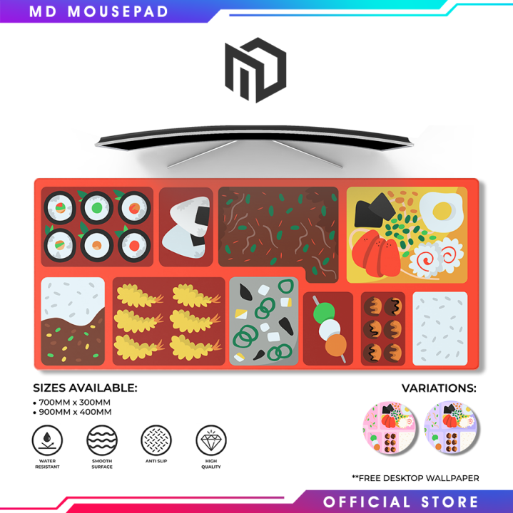 MD Mousepad | Japan Bento Red | Extended Mousepad | Large Gaming ...